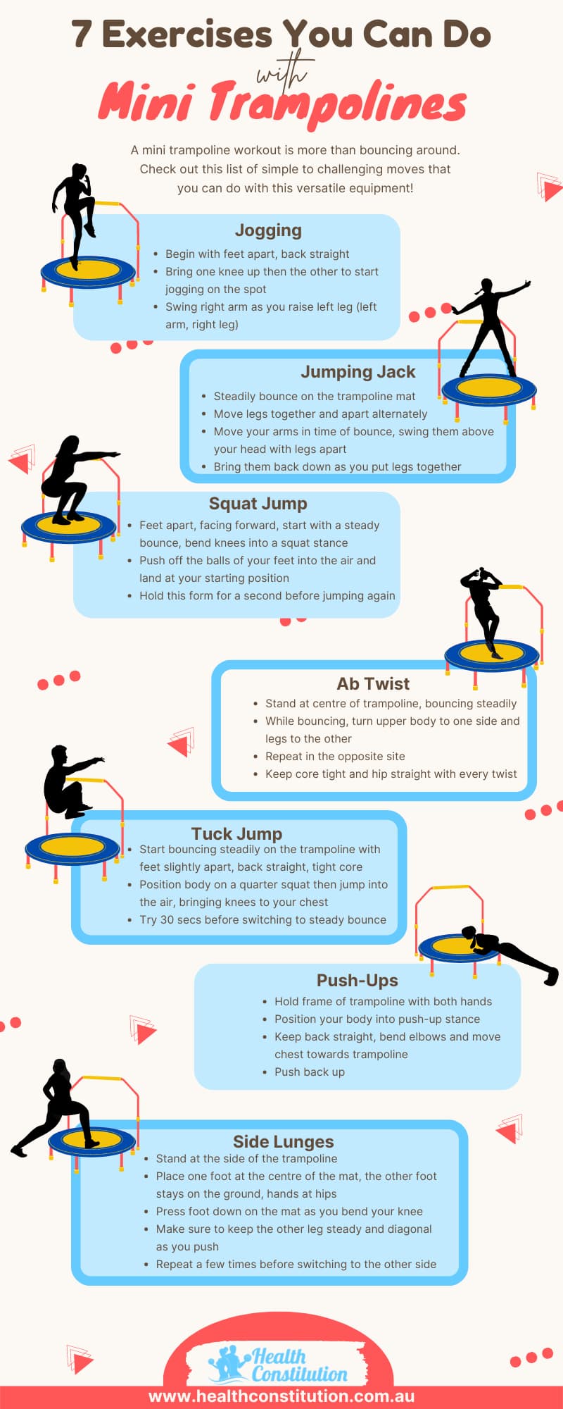 7 Exercises You Can Do with Mini Trampolines