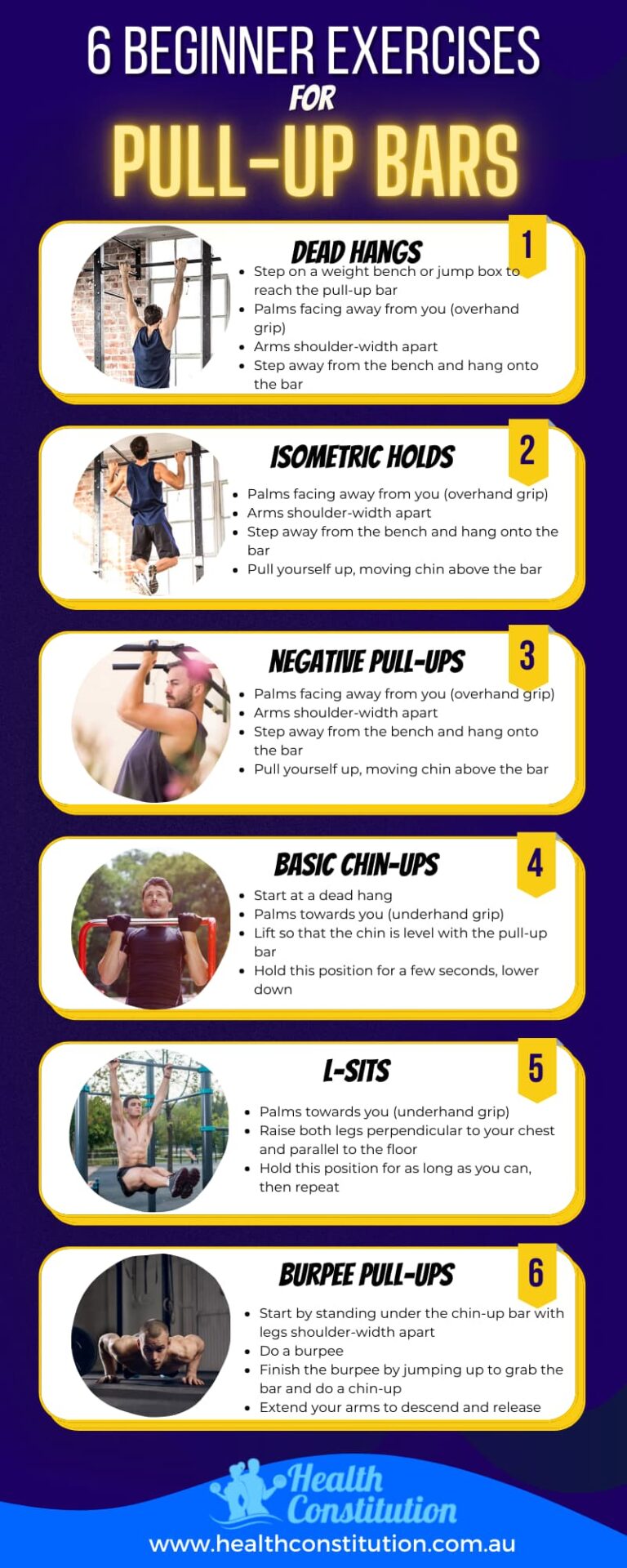6 Beginner Exercises for Chin-Up Bars